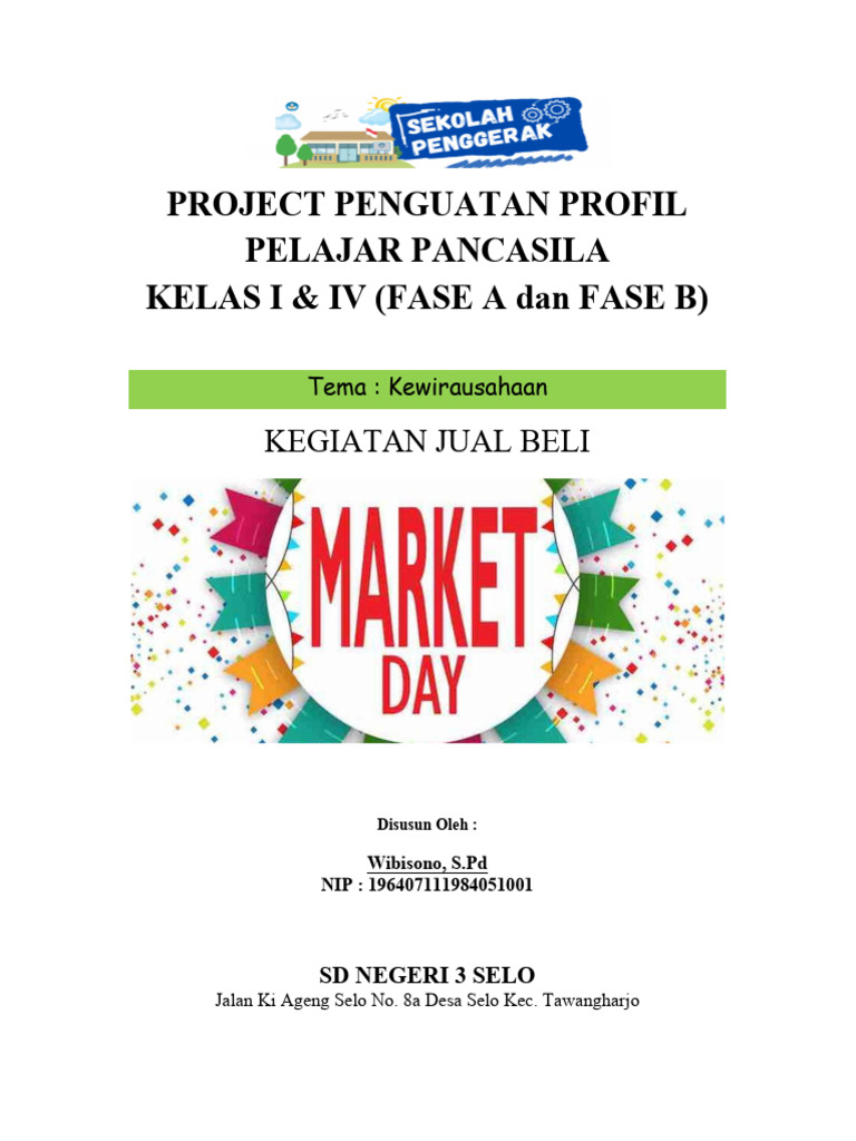 Modul Ajar - Market Day Penguatan P5 | PDF