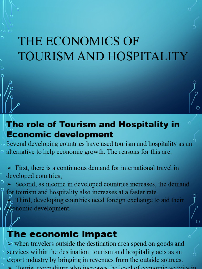 Chapter 3 The Economics of Tourism and Hospitality | PDF | Tourism | Taxes