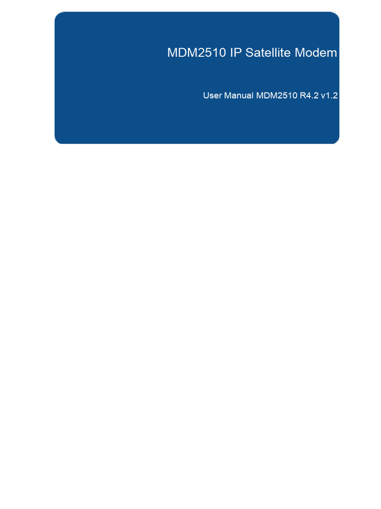 MDM2510 R4.2 User Manual | PDF | Ios | Ip Address
