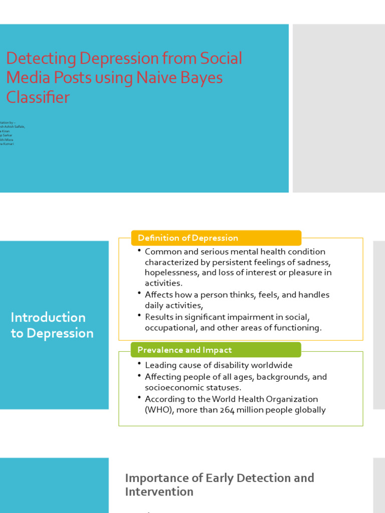 Detecting Depression From Social Media Posts Using Naive Pdf