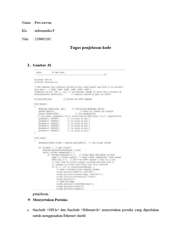 Penjelasan Code | PDF