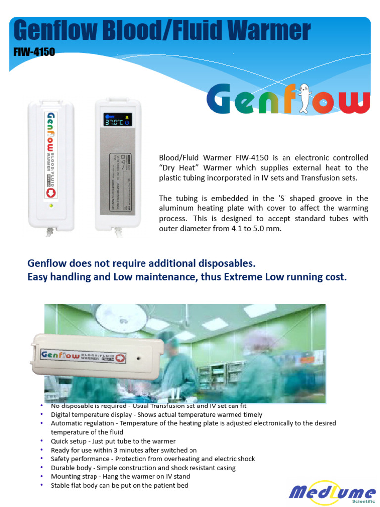 Medlume Genflow | PDF | Vacuum Tube | Blood Transfusion