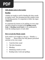 Jolly Phonics Tricky Words Spelling Lists | PDF