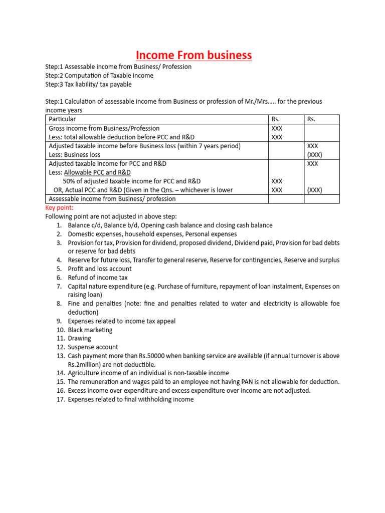 Income From Business-1 | PDF | Expense | Tax Exemption