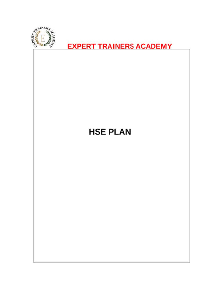 Hse Plan | PDF