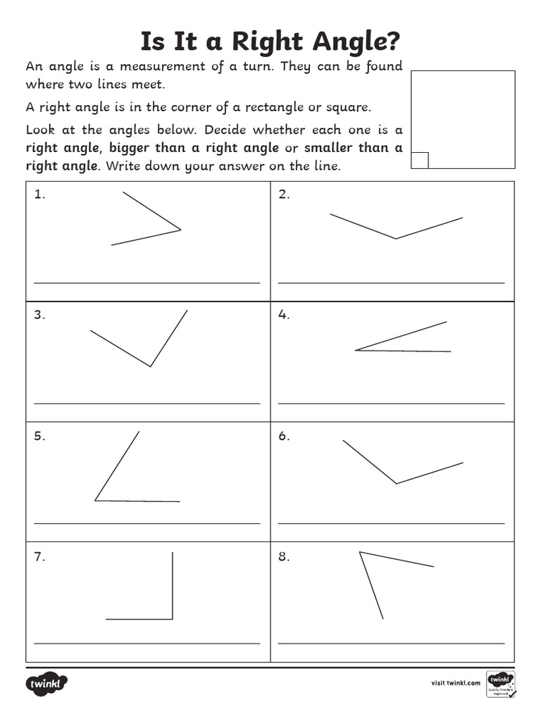T N 2545007 Right Angles Activity Sheet - Ver - 3 | PDF