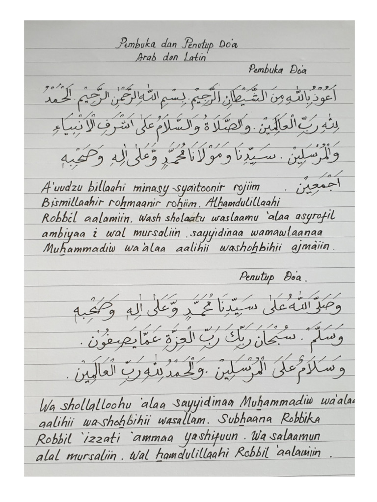 Pembuka Dan Penutup Doa | PDF