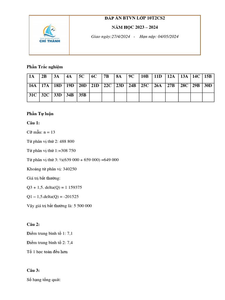 G I Ý ĐÁP ÁN BTVN L P 10T2CS2 Giao Ngày 27.4.2024 Done | PDF