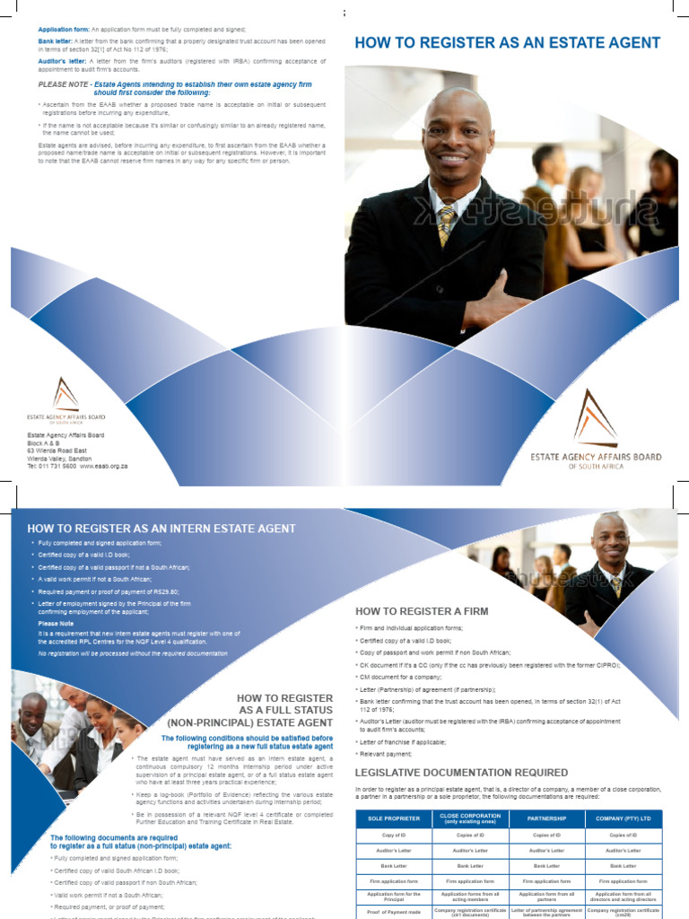 How To Register As An Estate Agent | PDF | Audit | Business