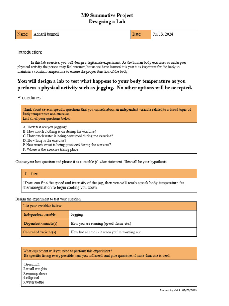 M9 - Summative Assessment - Designing A Lab | PDF | Experiment ... M9 - Summative Assessment - Designing A Lab | PDF | Experiment ...