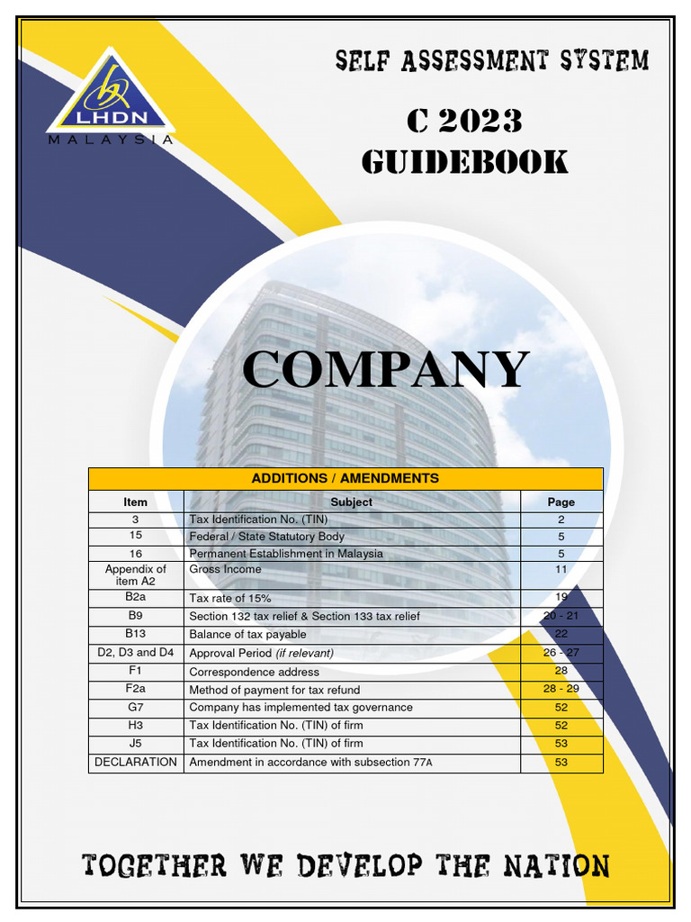Company Return Form Guidebook 2023 | PDF | Securitization | Taxes