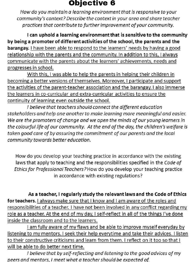 (TRF) Objective 6 | PDF