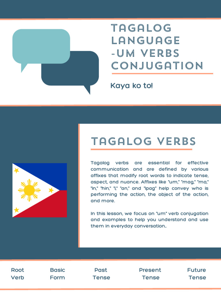 Tagalog Um Verb Conjugation | PDF