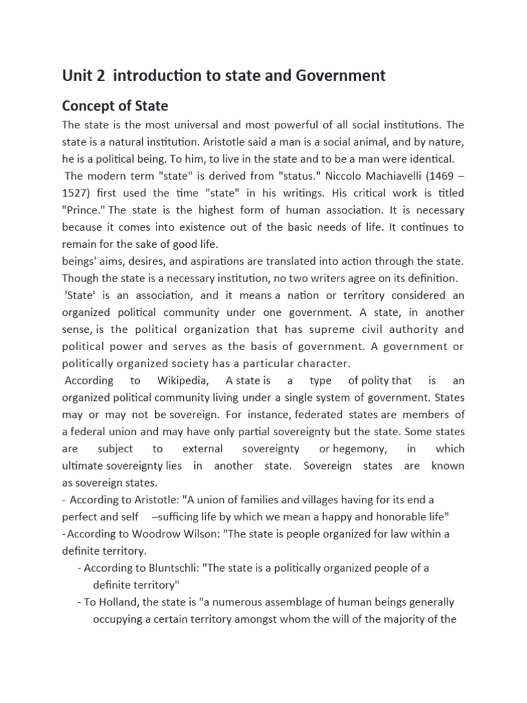 Unit 2 Introduction To State and Government | PDF | Judiciaries ...
