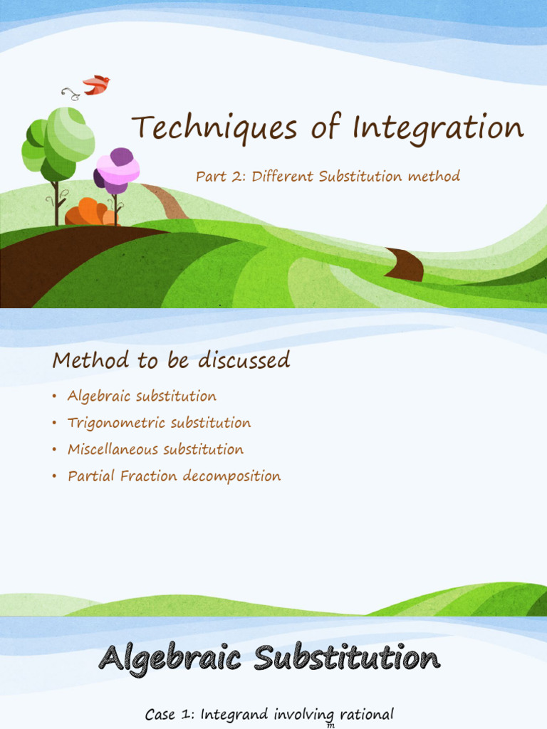 Techniques of Integration Part 2 | PDF | Quadratic Equation | Integral