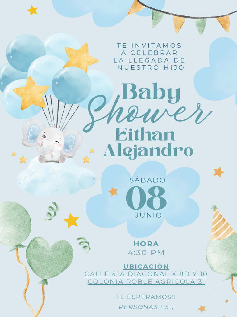 Invitación a Baby Shower de Eithan | PDF