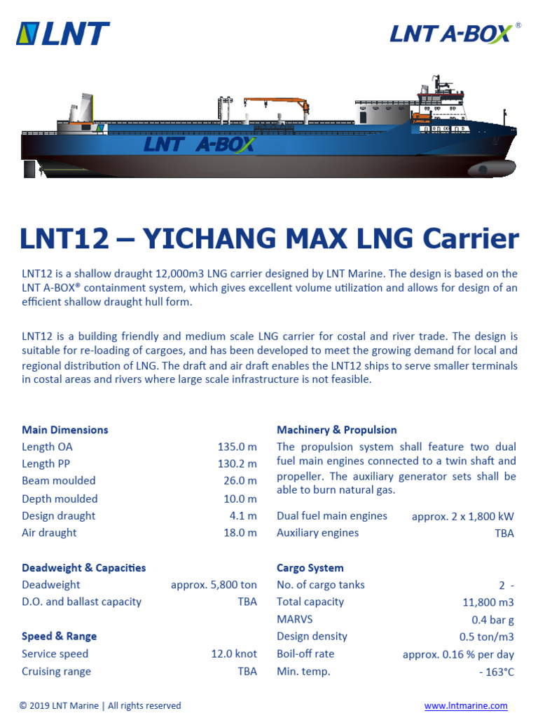 12k Yichang Max Data Sheet | PDF | Marine Propulsion | Liquefied ...