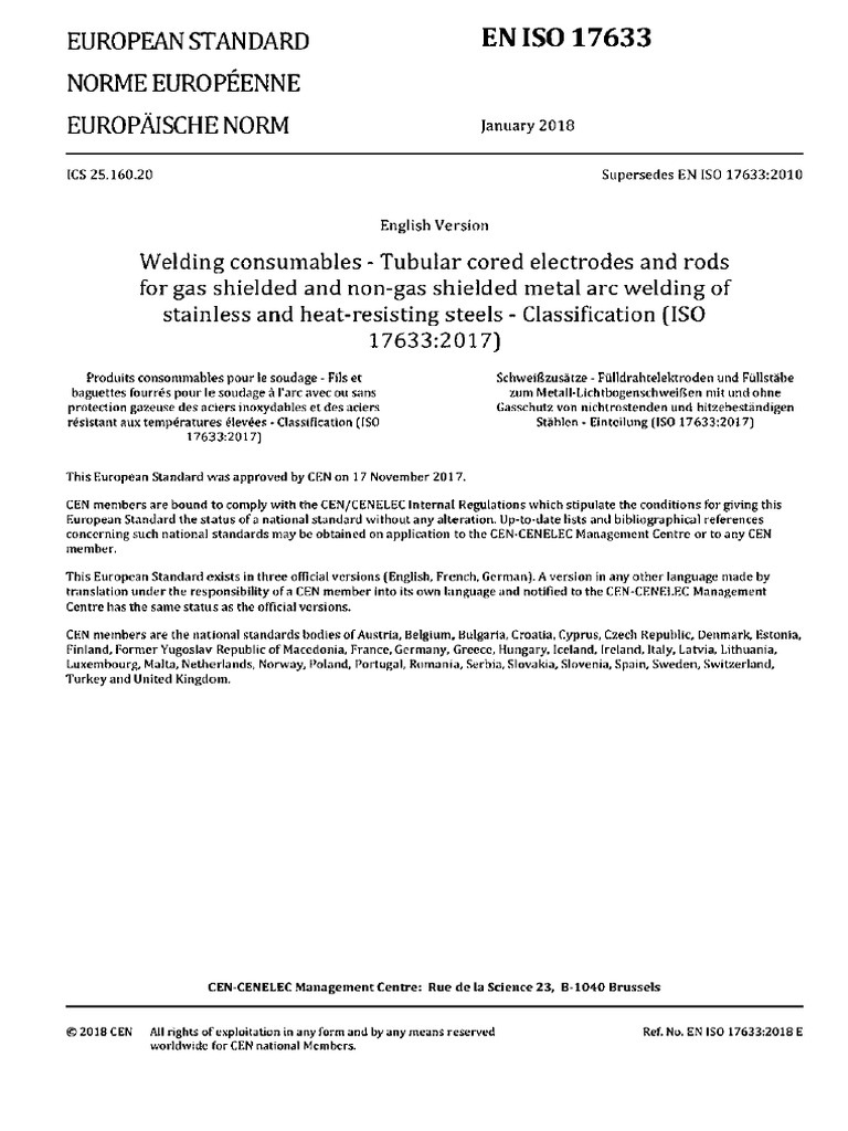 ISO 17633 2019 Zvaryuvaln Mater Ali | PDF | International Organization For Standardization | Welding