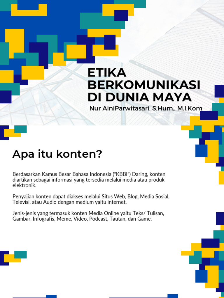 8 - Etika Berkomunikasi Di Dunia Maya | PDF