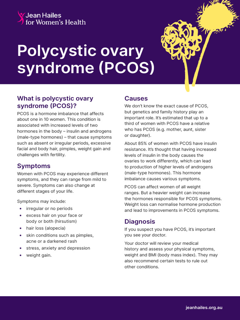 0523 JH Fact Sheet PCOS TGD | PDF | Polycystic Ovary Syndrome | Human Diseases And Disorders