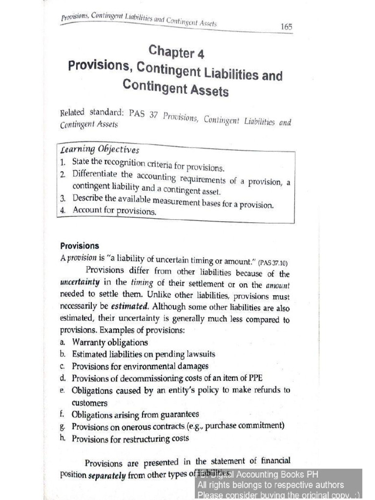 CHAPTER 4 PROVISIONS Millan | PDF
