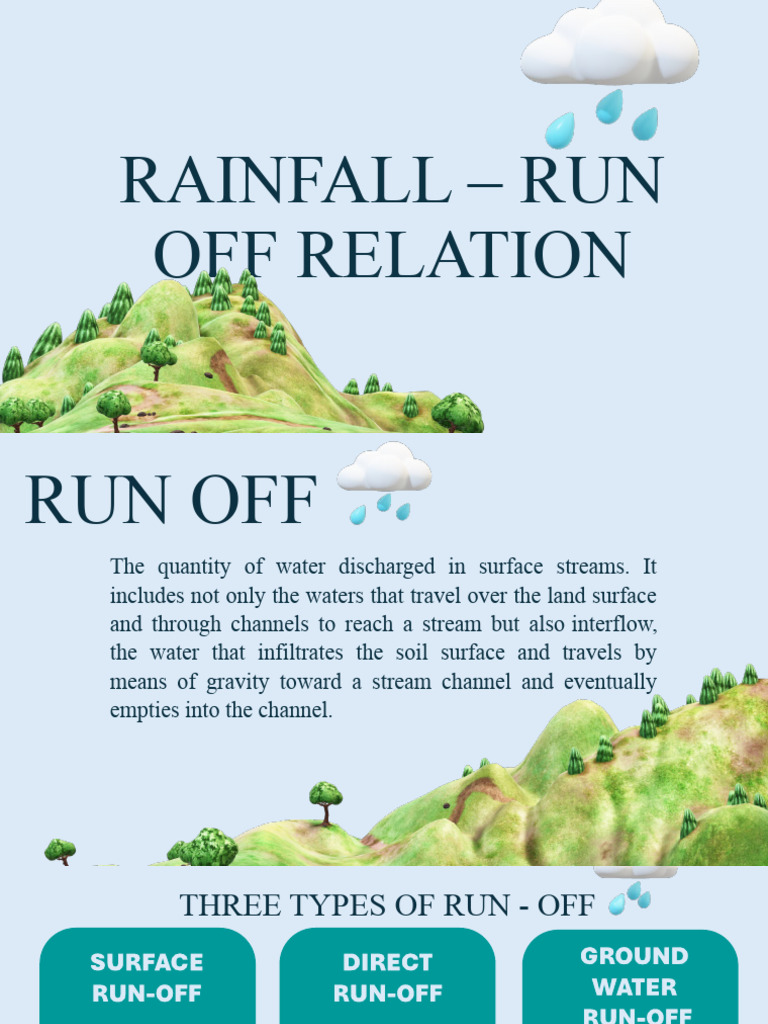 Rainfall - Run Off Relation | PDF | Discharge (Hydrology) | Surface Runoff