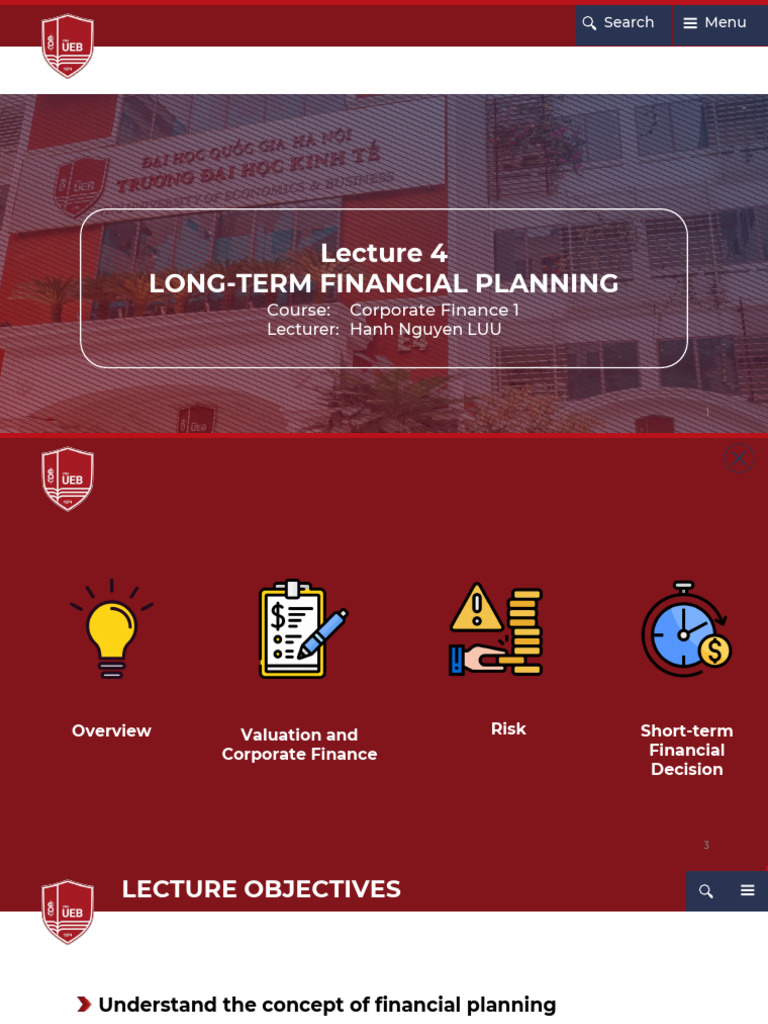 CF1 Lec4 Long Term Financial Planning | PDF | Equity (Finance ...