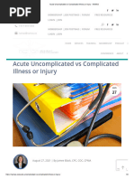 Acute vs Complicated Illness Overview | PDF | Injury | Influenza