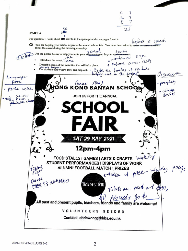 Compo 4 - HKDSE English School Fair Writing | PDF