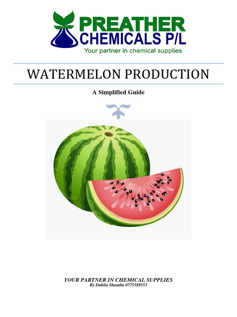 Watermelon Simplified Guide | PDF | Fertilizer | Soil