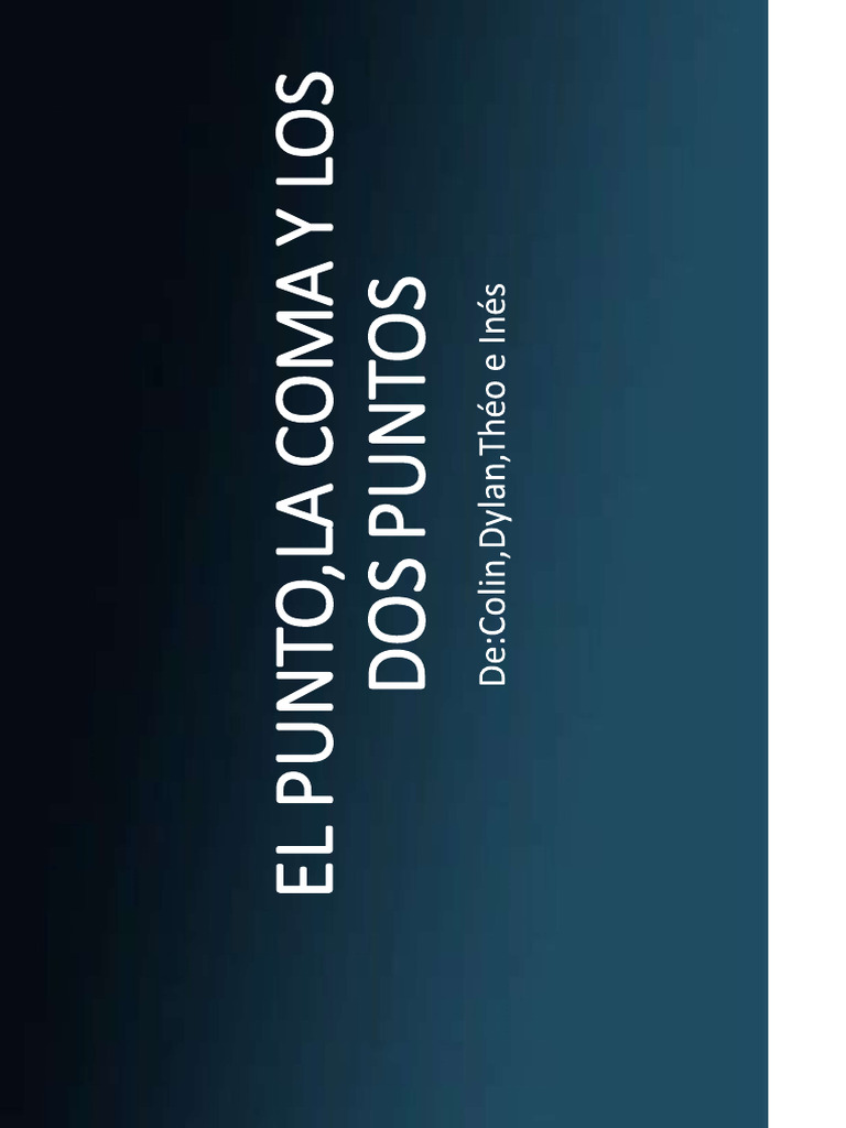 Powerpoint La Coma y El Punto | PDF