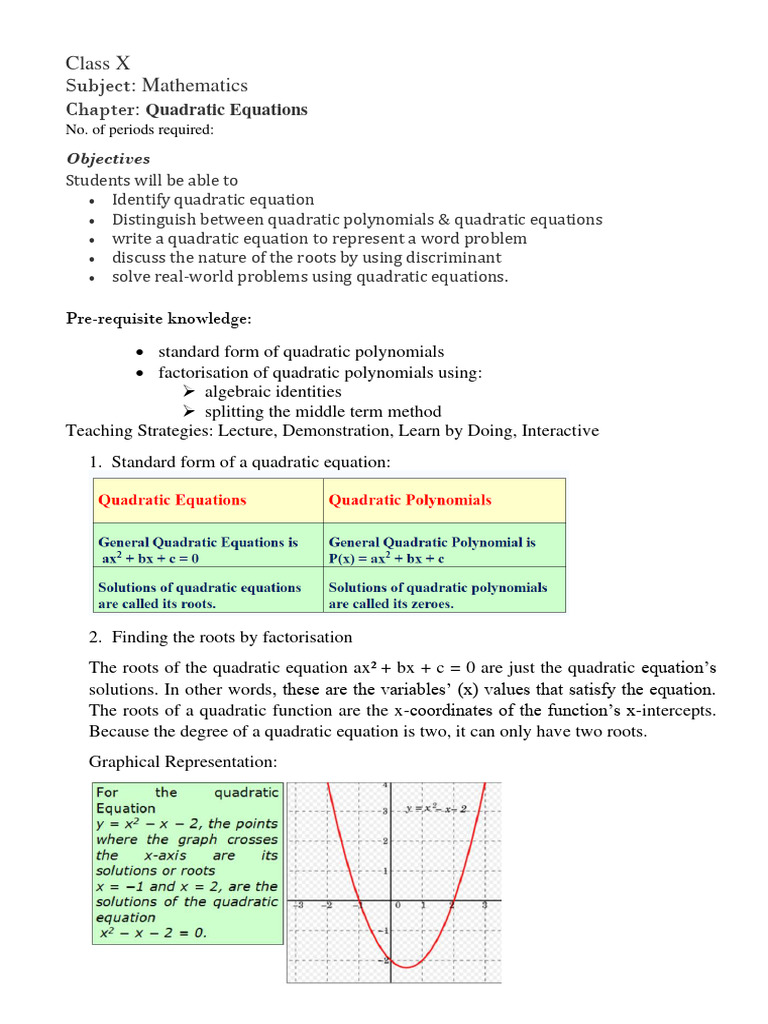 Quadratic Equations | PDF | Career & Growth | Language Arts & Discipline
