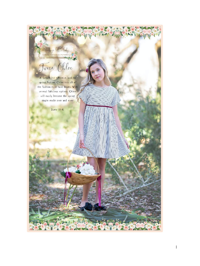 Tween Dress Sewing Pattern Guide | PDF | Seam (Sewing) | Sewing