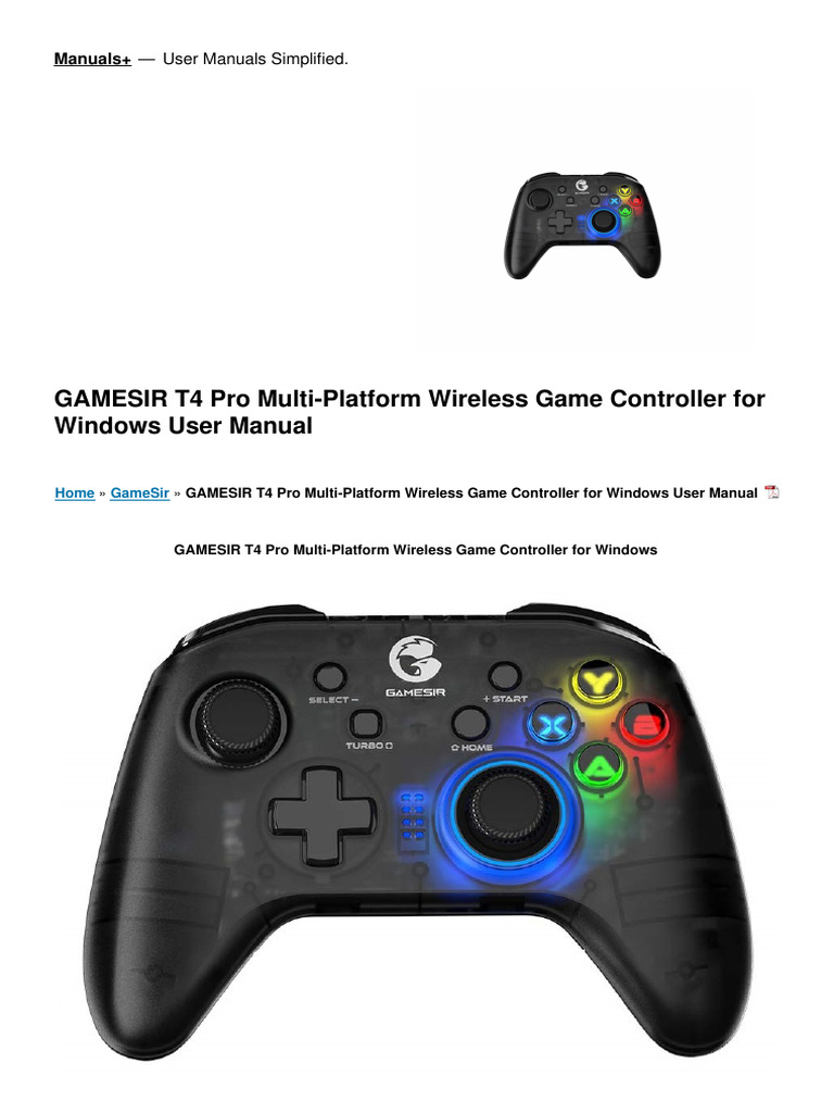 GameSir T4 Pro User Manual | PDF | Radio | Usb