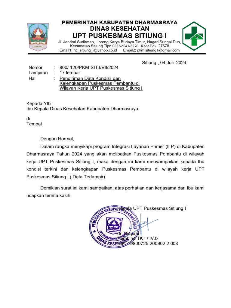 Data Kondisi Dan Kelengkapan Pustu Dalam Rangka Ilp Upt Puskesmas ...