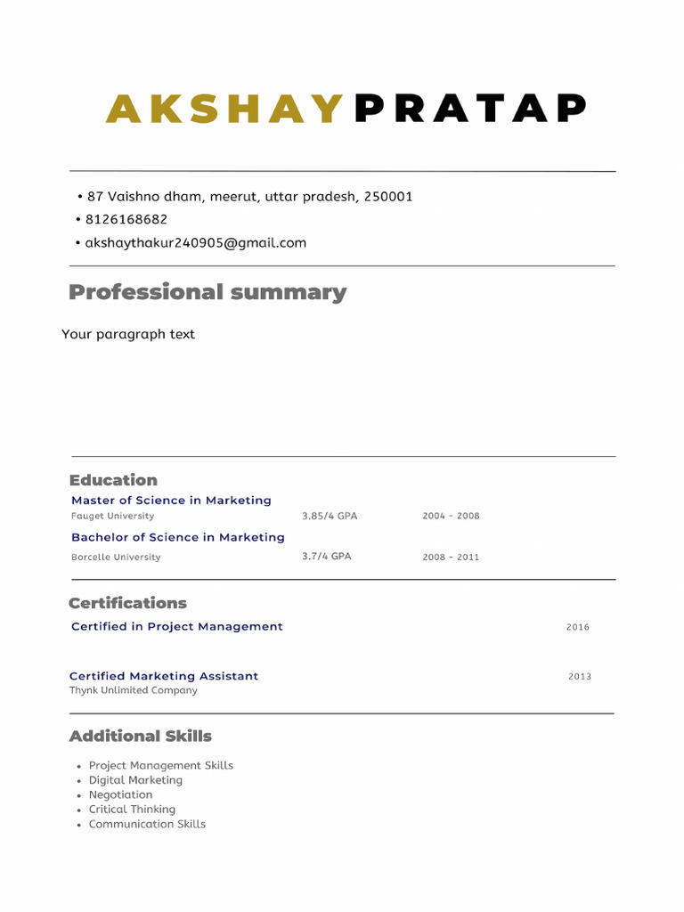 White Simple Resume | PDF