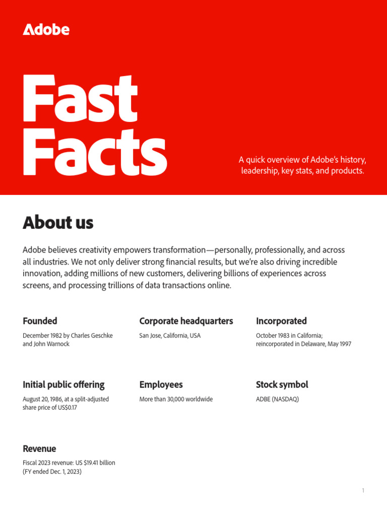 Adobe: Innovation & Impact Overview | PDF | Business