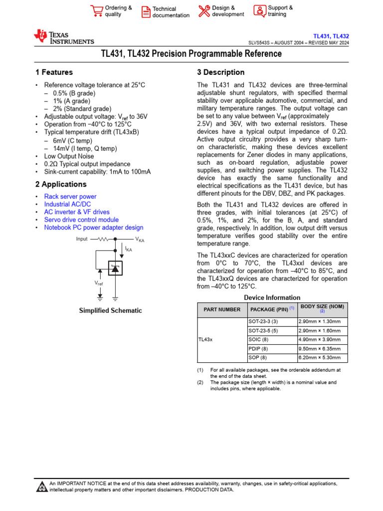 TL 431 | PDF | Electrostatic Discharge | Power Supply