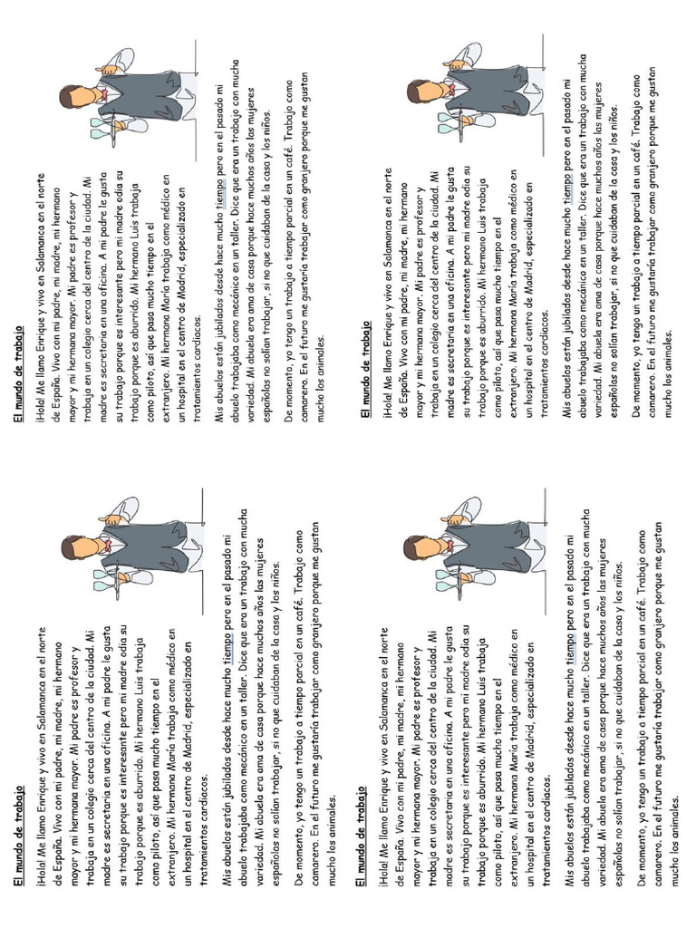 El Mundo Del Trabajo Texto | PDF