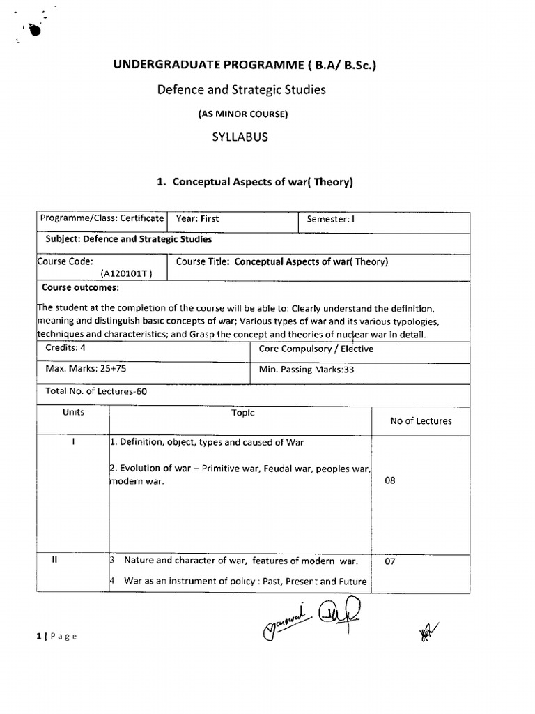 Defence and Strategic Studies | PDF