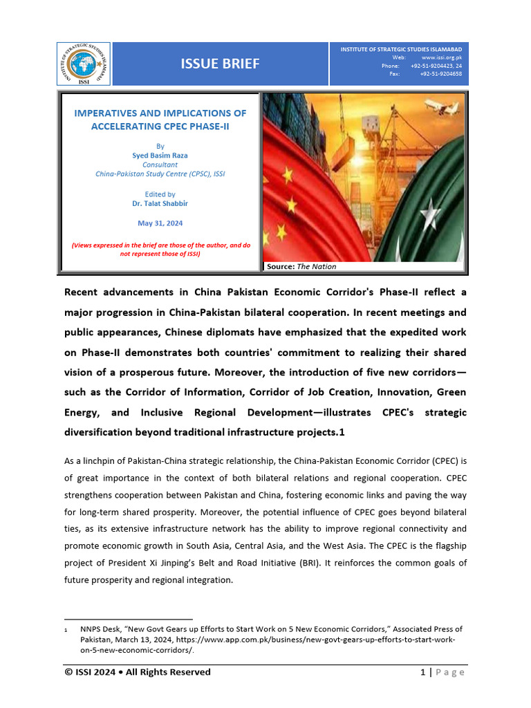 Cpec phase2 | Download Free PDF | Pakistan | Sustainability