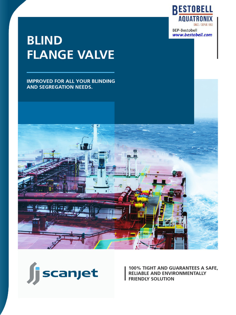 Scanjet Blind Flange Valve | PDF | Valve | Pipe (Fluid Conveyance)