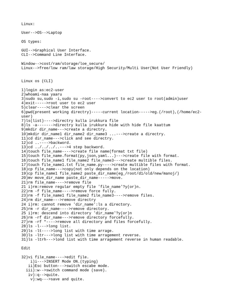 Linux Notes | PDF | Sudo | Directory (Computing)