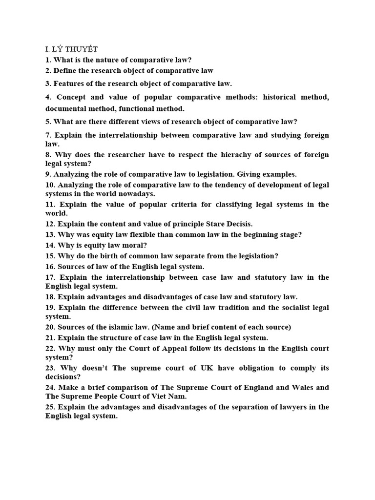 Comparative Law: Key Concepts | PDF | English Law | Information