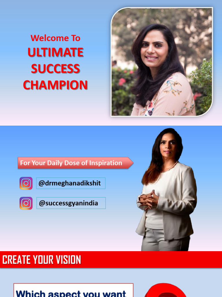 USC 3 DAY Day 1 - Create Your Vision | PDF | Goal