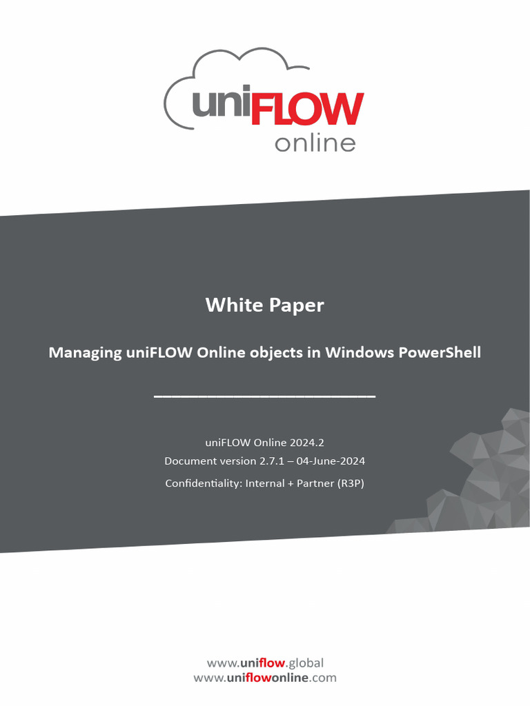 White Paper - Managing uniFLOW Online objects in Windows PowerShell ... White Paper - Managing uniFLOW Online objects in Windows PowerShell ...