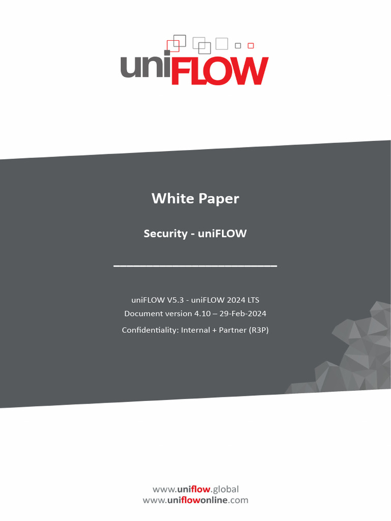 White Paper - Security - uniFLOW - V4.10 | PDF | World Wide Web | Internet & Web