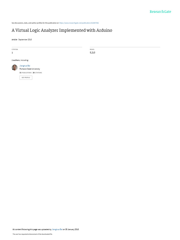 A Virtual Logic Analyzer Implemented With Arduino | PDF | Digital ...