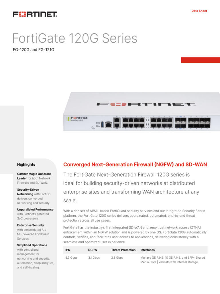 fortigate-120g-series | PDF | Security | Computer Security