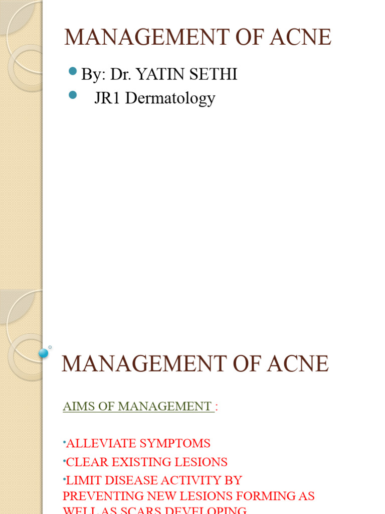 Management of Acne | PDF | Drugs | Clinical Medicine